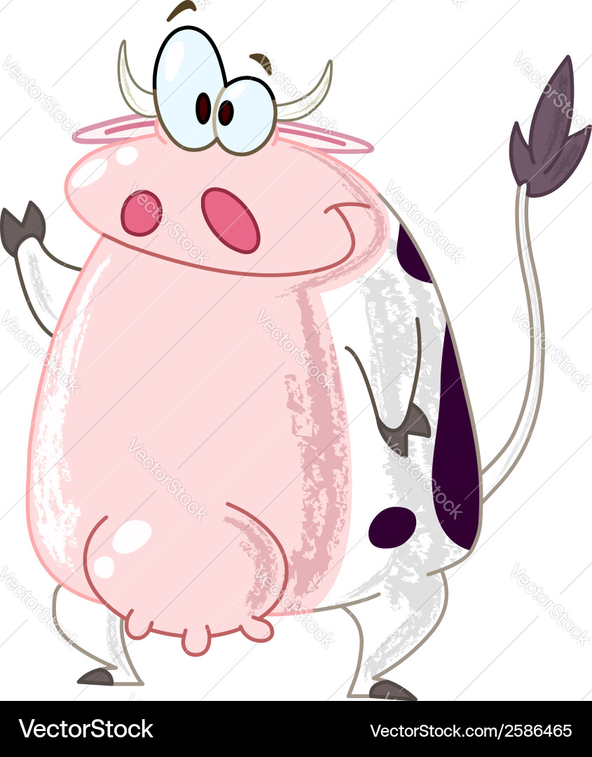 Cow waving Royalty Free Vector Image - VectorStock