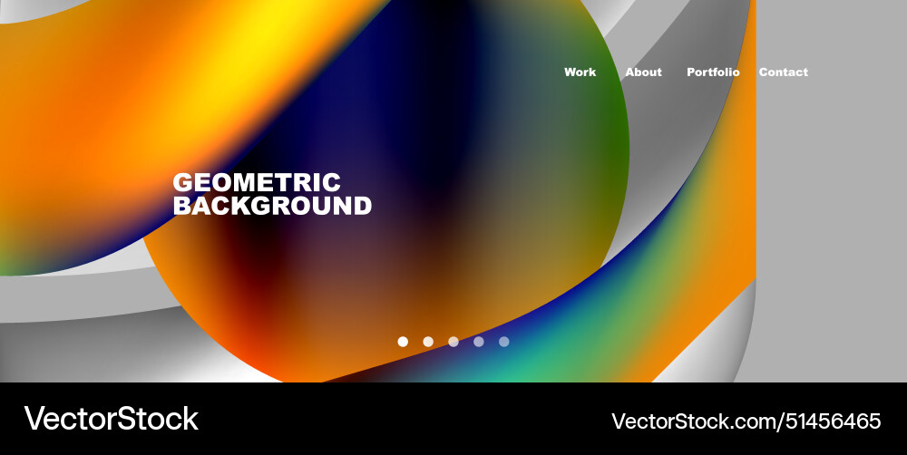 Dynamic flowing shapes concept design composition Vector Image
