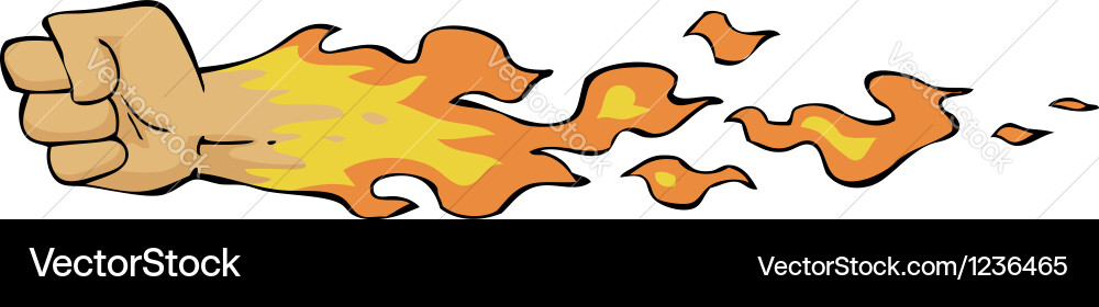 Fire fist Royalty Free Vector Image - VectorStock