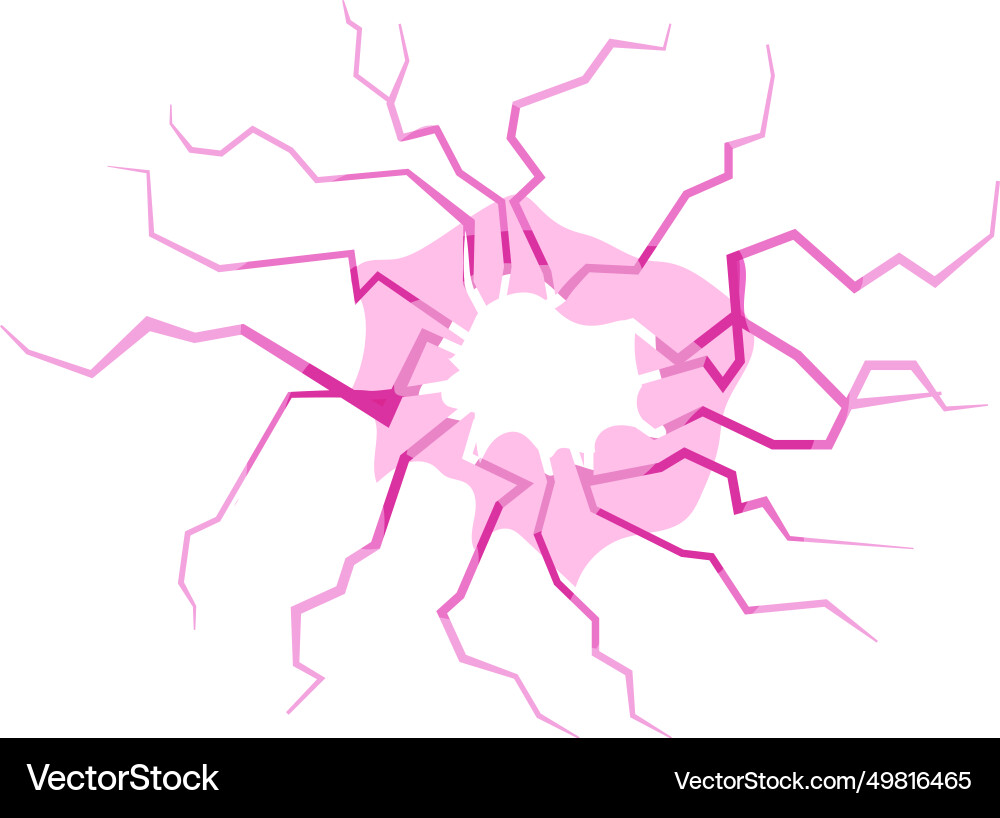 Lightning electric orb cartoon Royalty Free Vector Image