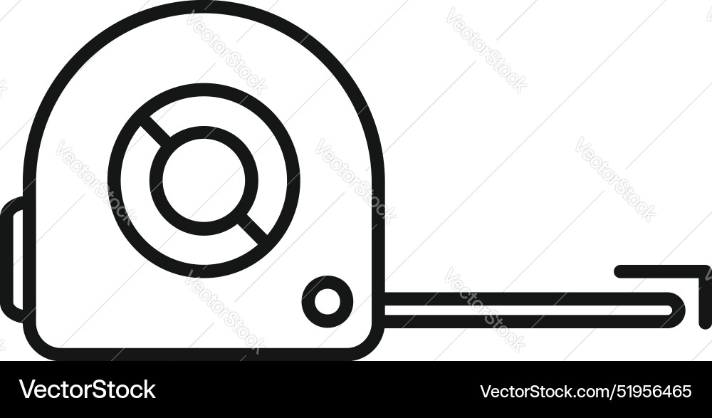 Measuring tape icon showing length measurement Vector Image