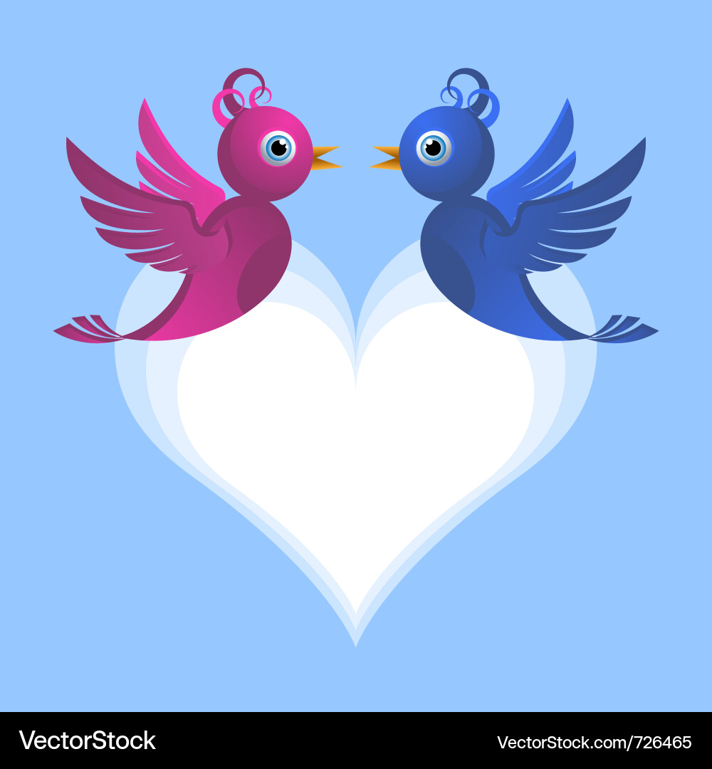 Romantic Bird Couple Royalty Free Vector Image