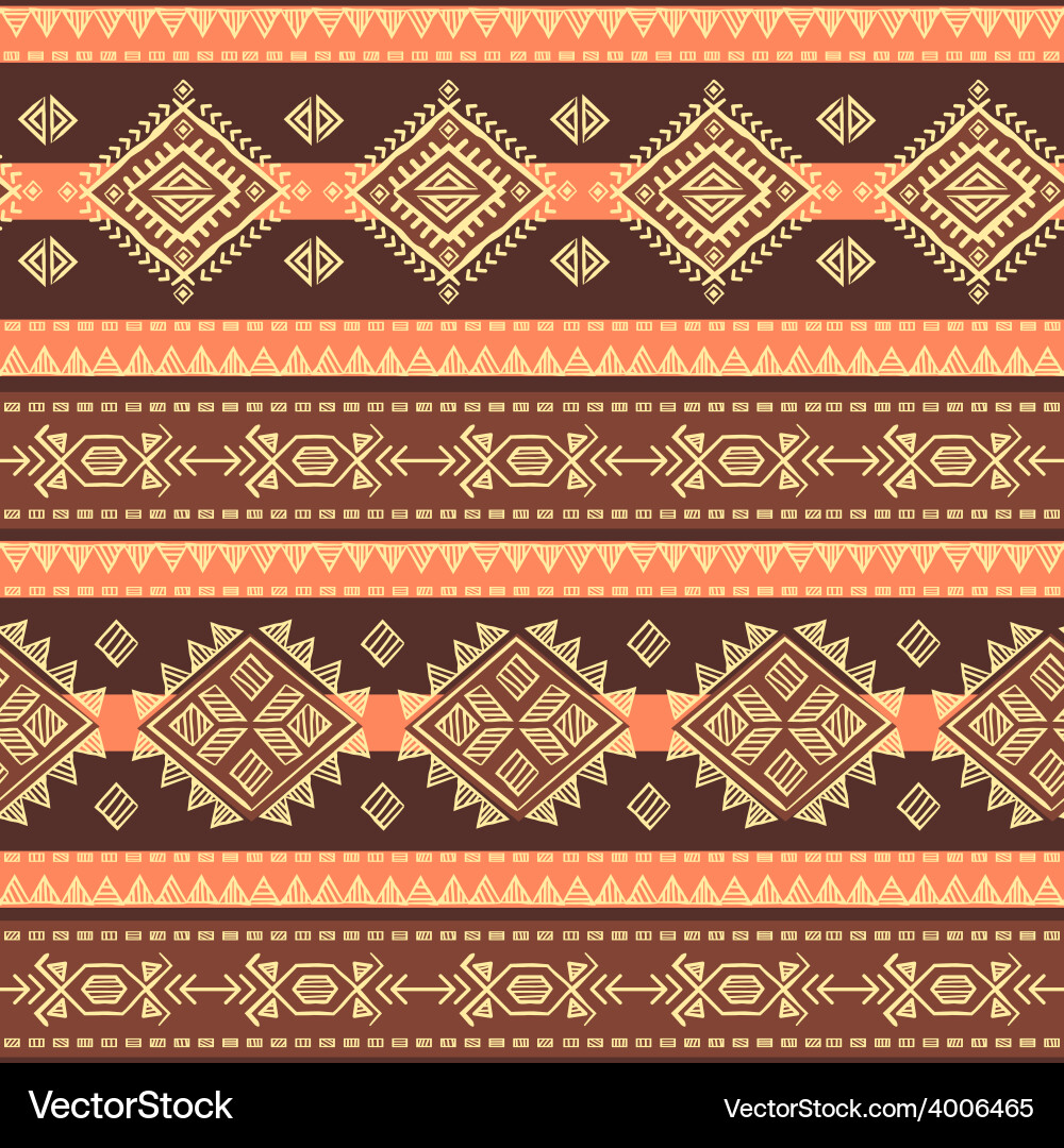Tribal vintage ethnic seamless Royalty Free Vector Image