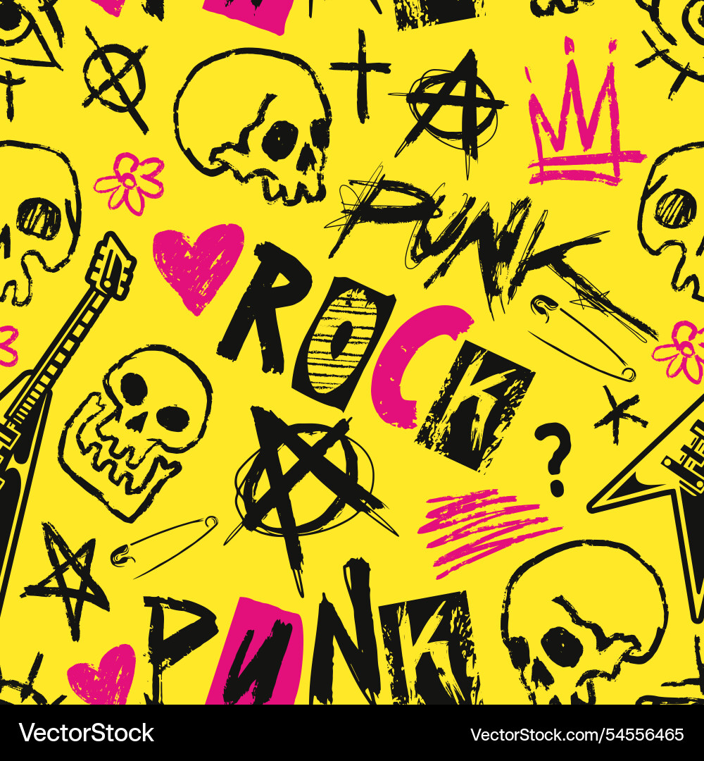 Vibrant punk rock themed graphic design background