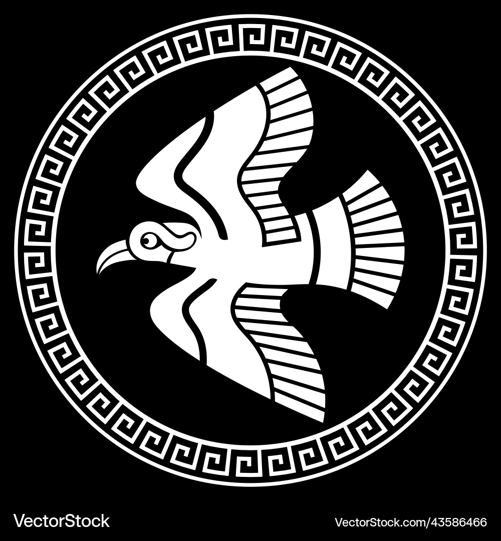 Ancient Crow Emblem Royalty Free Vector Image - VectorStock