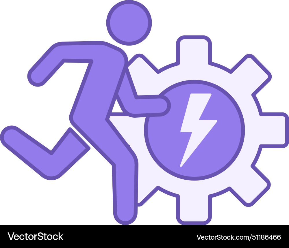 Determination colored icon of running man Vector Image