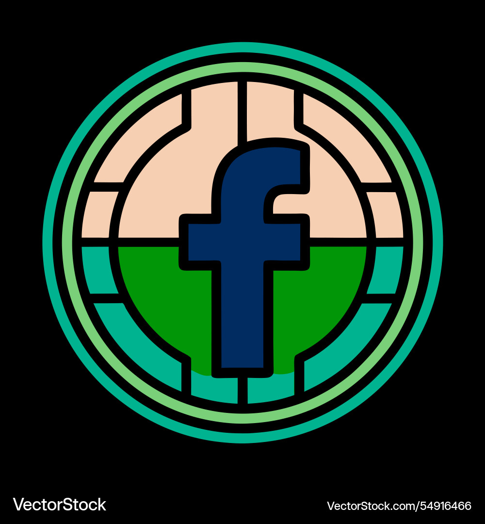 Facebook logo icon art design for websites Vector Image