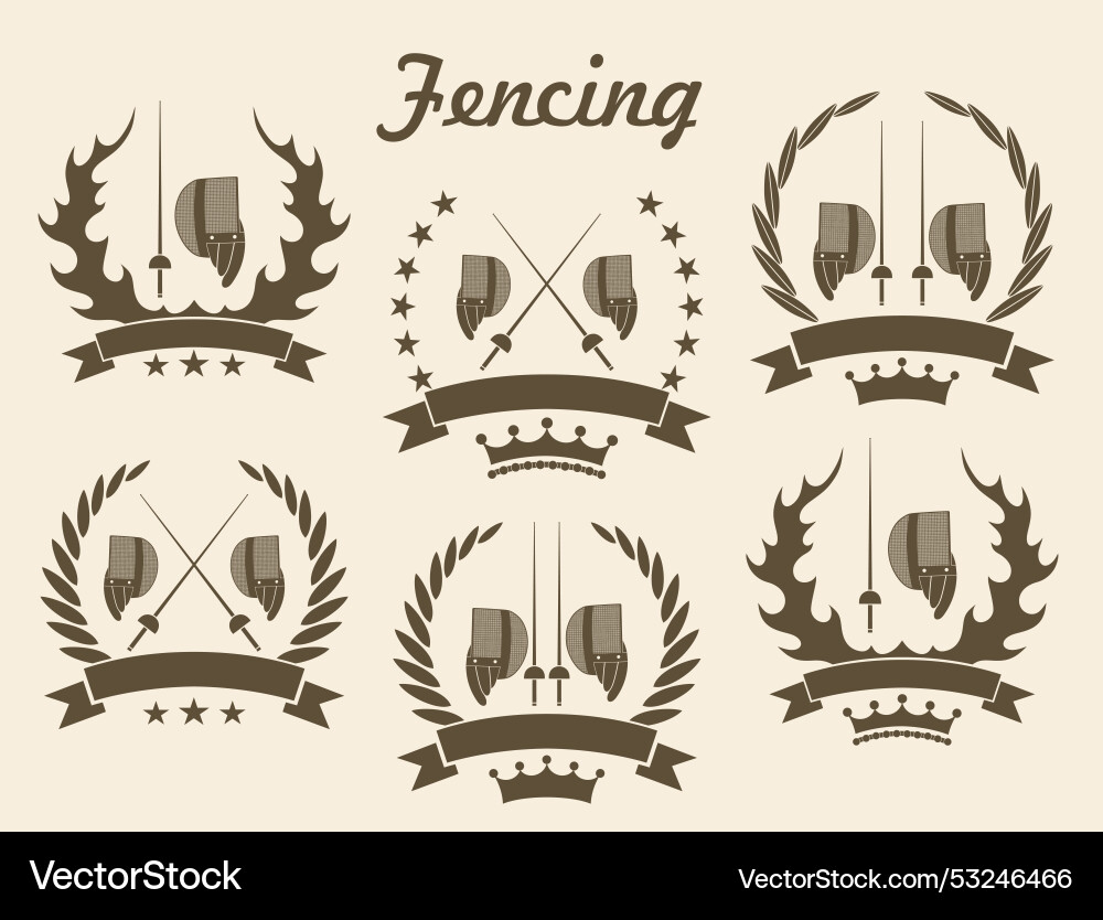 Fencing Royalty Free Vector Image - VectorStock