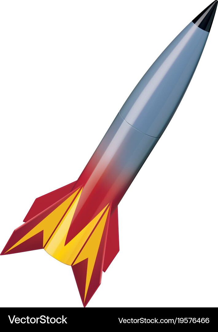 Missile isolated 3d Royalty Free Vector Image - VectorStock