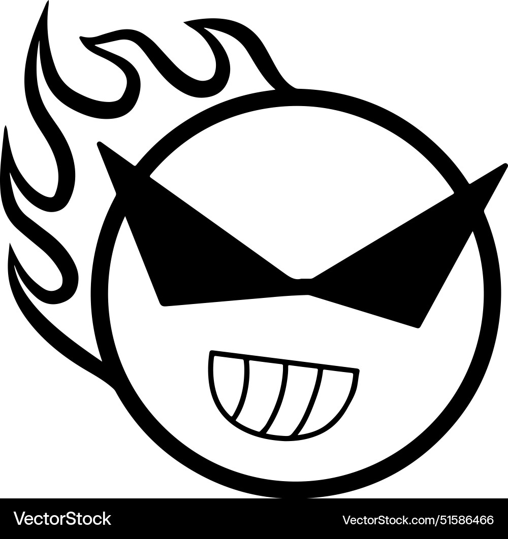 Smile fire Royalty Free Vector Image - VectorStock