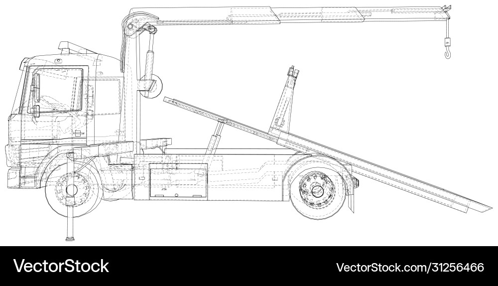 Tow truck Royalty Free Vector Image - VectorStock