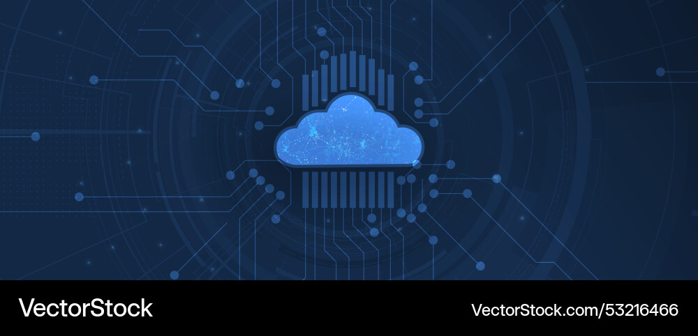 Where data meets innovation in the cloud Vector Image