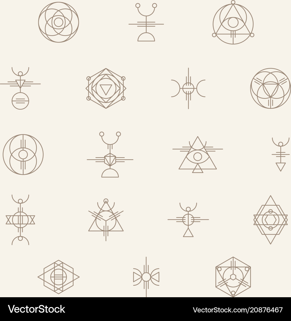 18 ancient tribal symbols Royalty Free Vector Image