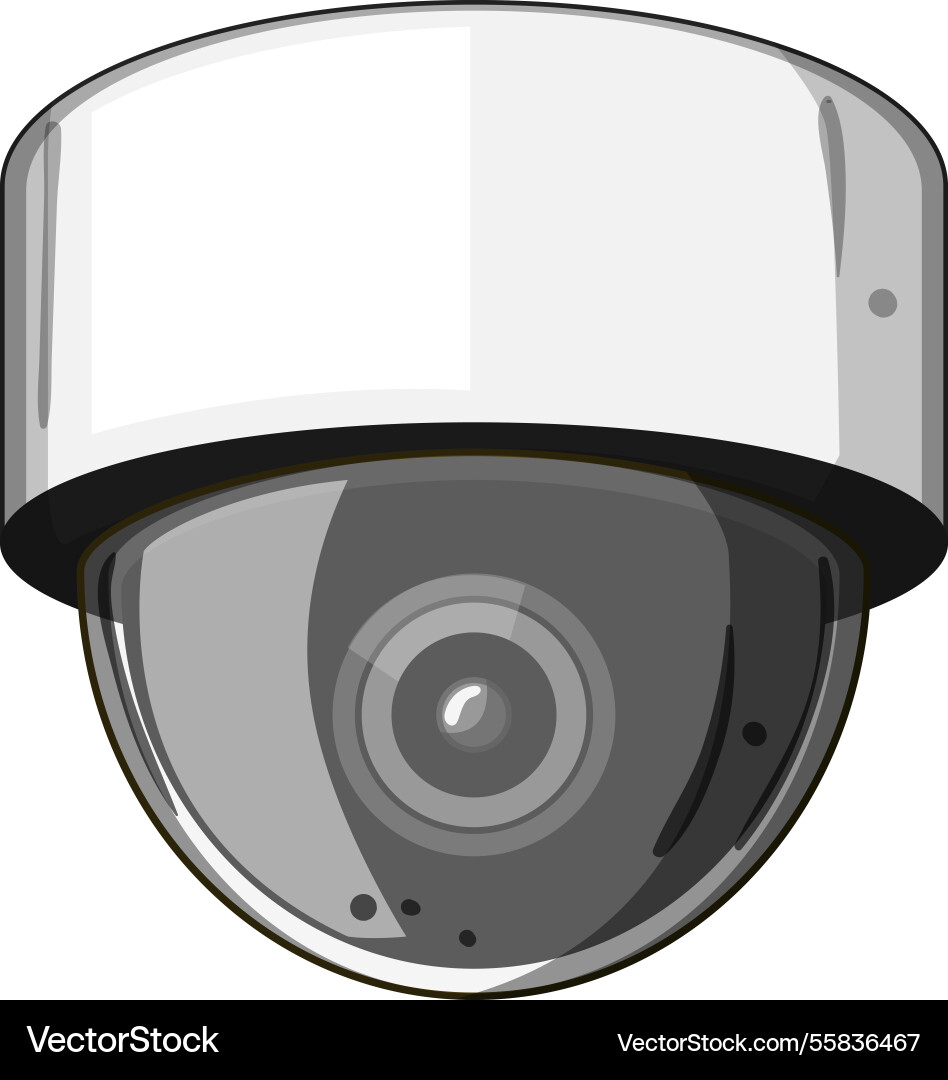 Ai facial recognition camera cartoon Royalty Free Vector