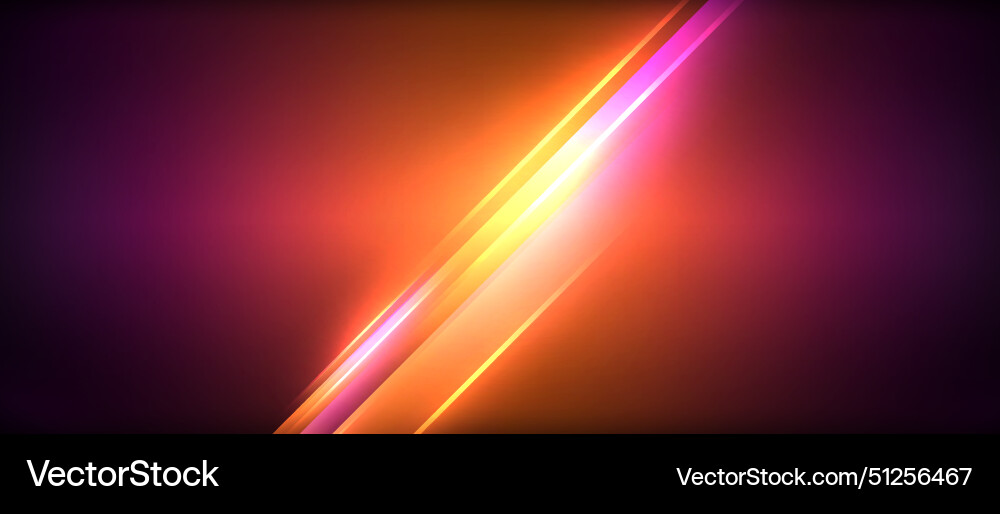 Amber diagonal line on neon purple orange Vector Image
