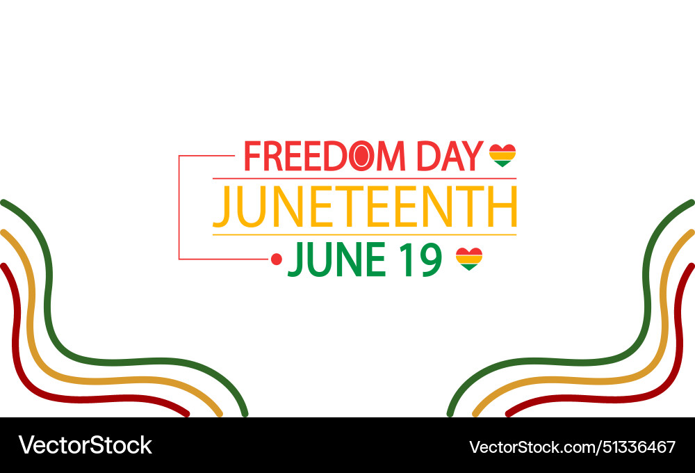 Designing for liberation celebrating juneteenth Vector Image
