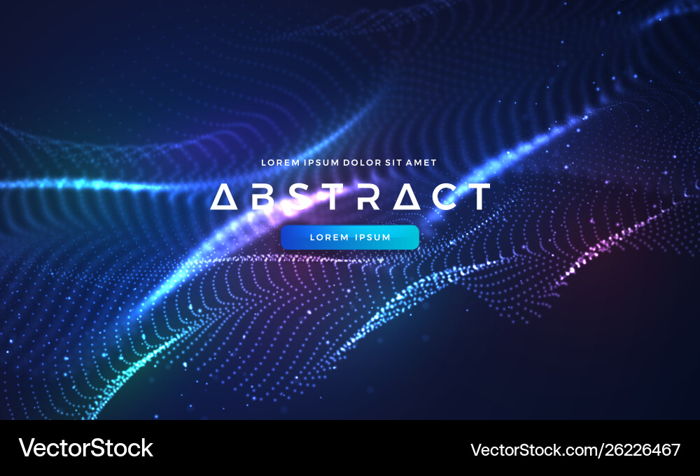 Dynamic abstract liquid flow particles background Vector Image