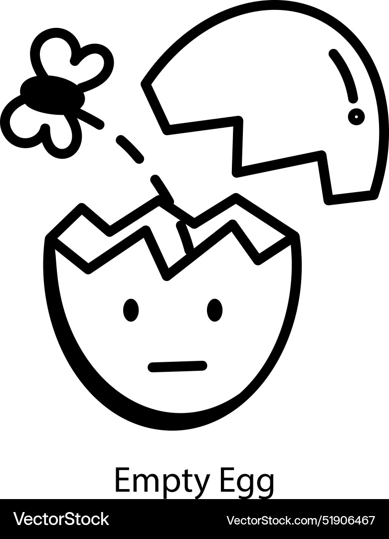 Empty egg Royalty Free Vector Image - VectorStock