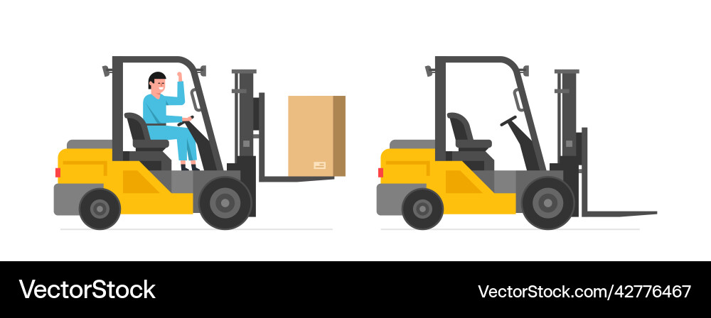 Forklift truck Royalty Free Vector Image - VectorStock