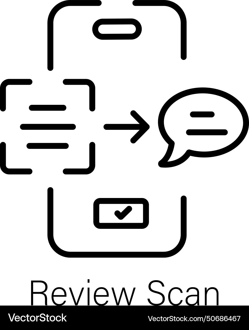 Review scan Royalty Free Vector Image - VectorStock