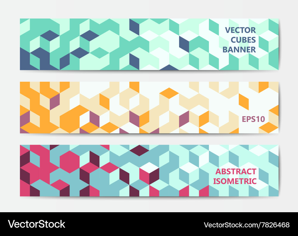 Abstract geometric banner templates Royalty Free Vector
