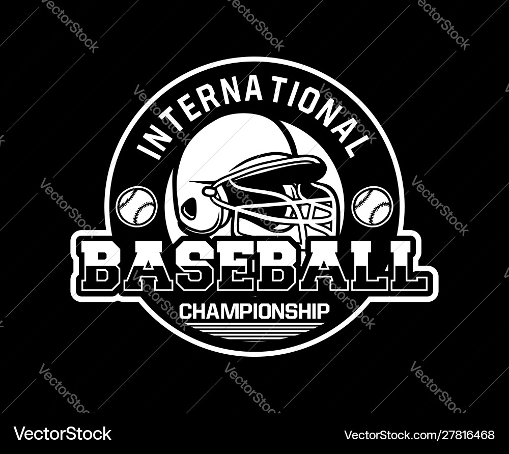 Baseball badge logo emblem template international Vector Image