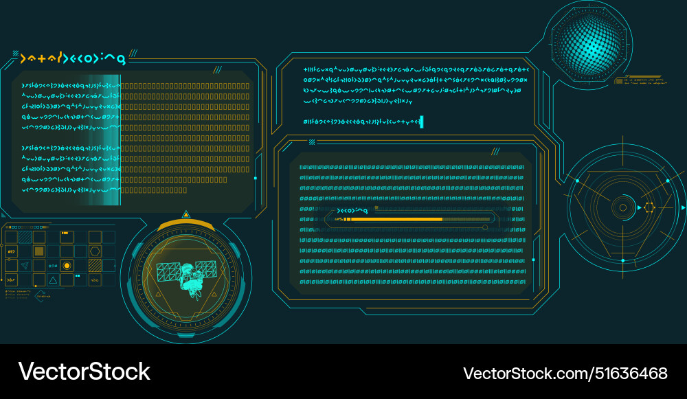Design elements for infographic of sci-fi Vector Image
