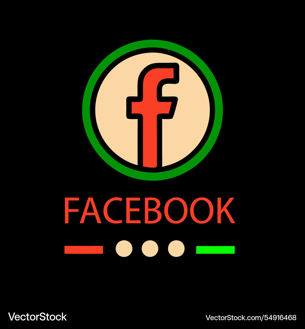 Facebook logo icon art design for websites Vector Image