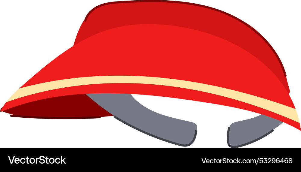 Protection visor cap cartoon Royalty Free Vector Image