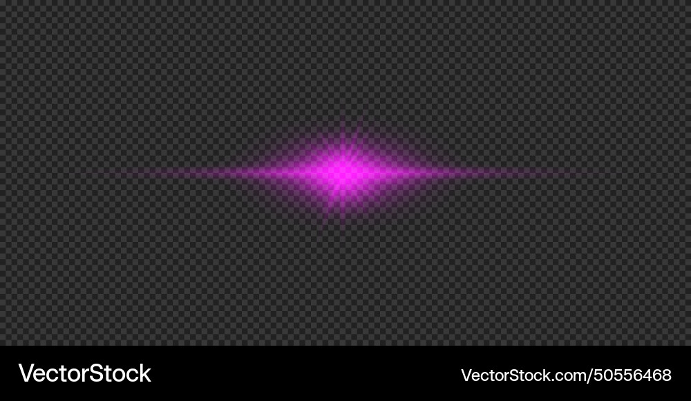 Purple horizontal light effect of lens flares Vector Image