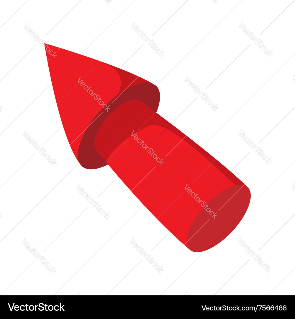 Red arrow render cartoon icon Royalty Free Vector Image