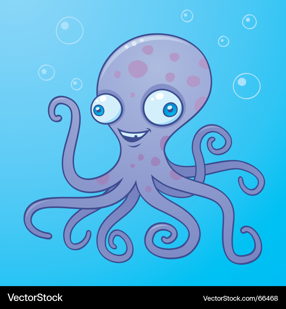 Silly octopus Royalty Free Vector Image - VectorStock
