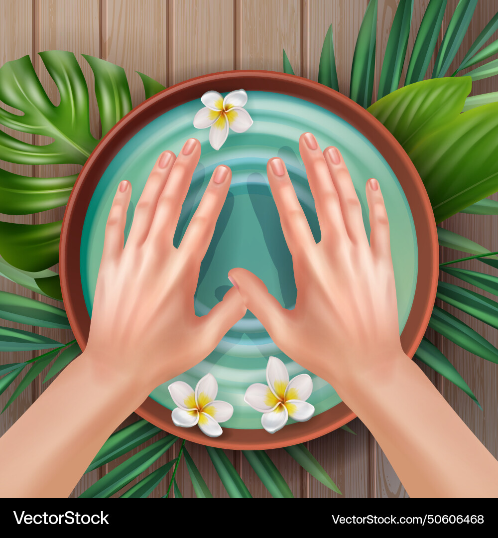 Spa hands Royalty Free Vector Image - VectorStock