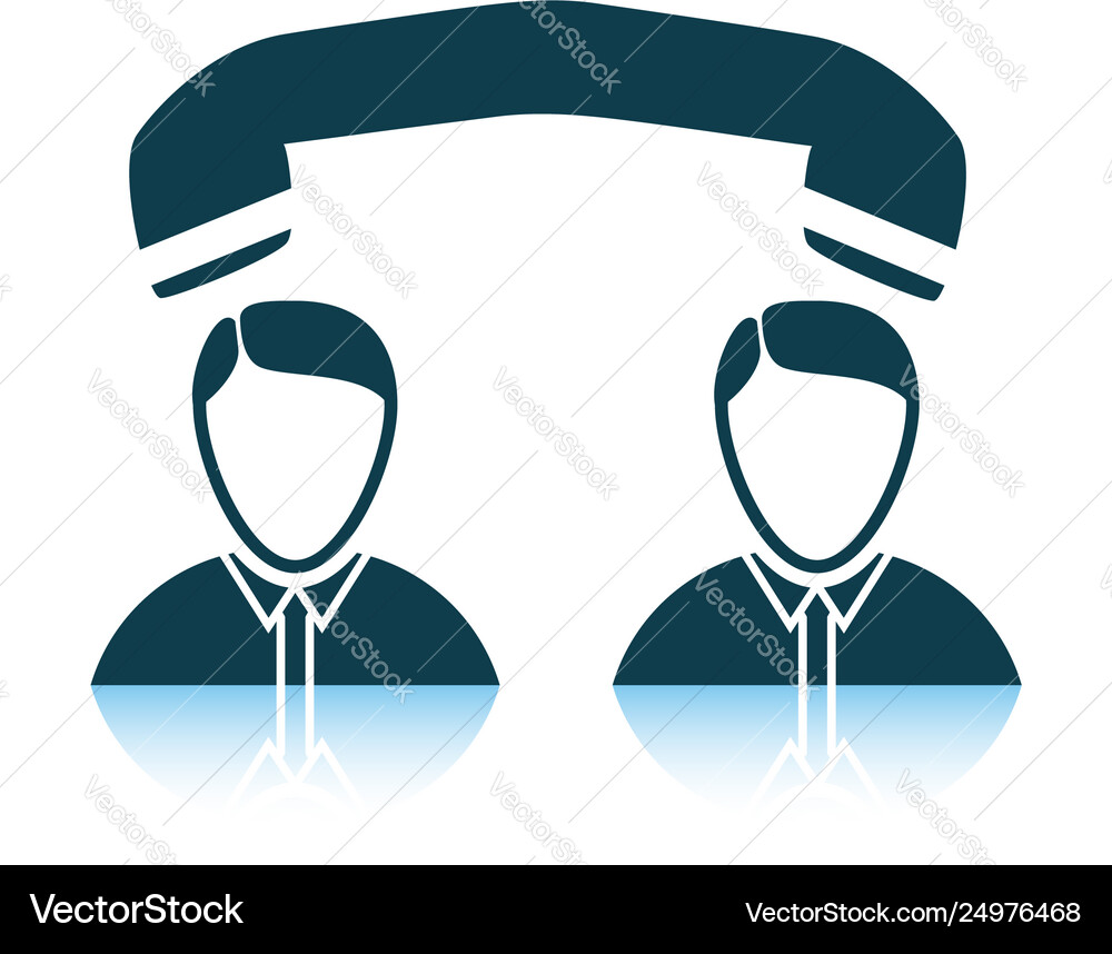 Telephone conversation icon Royalty Free Vector Image