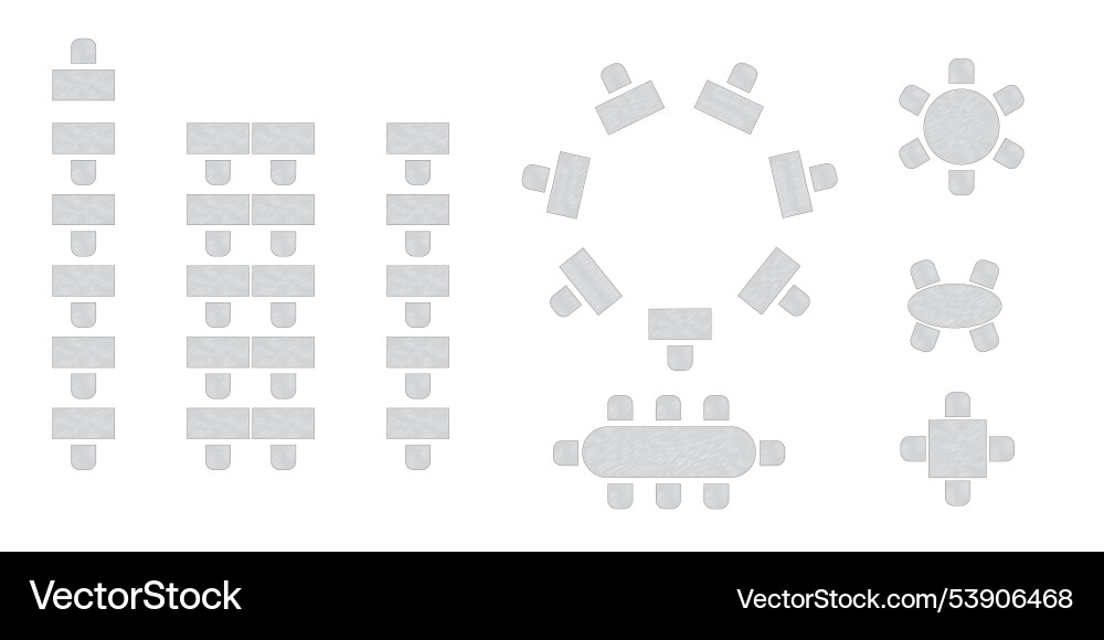 Wedding seating plan element conference banquet Vector Image