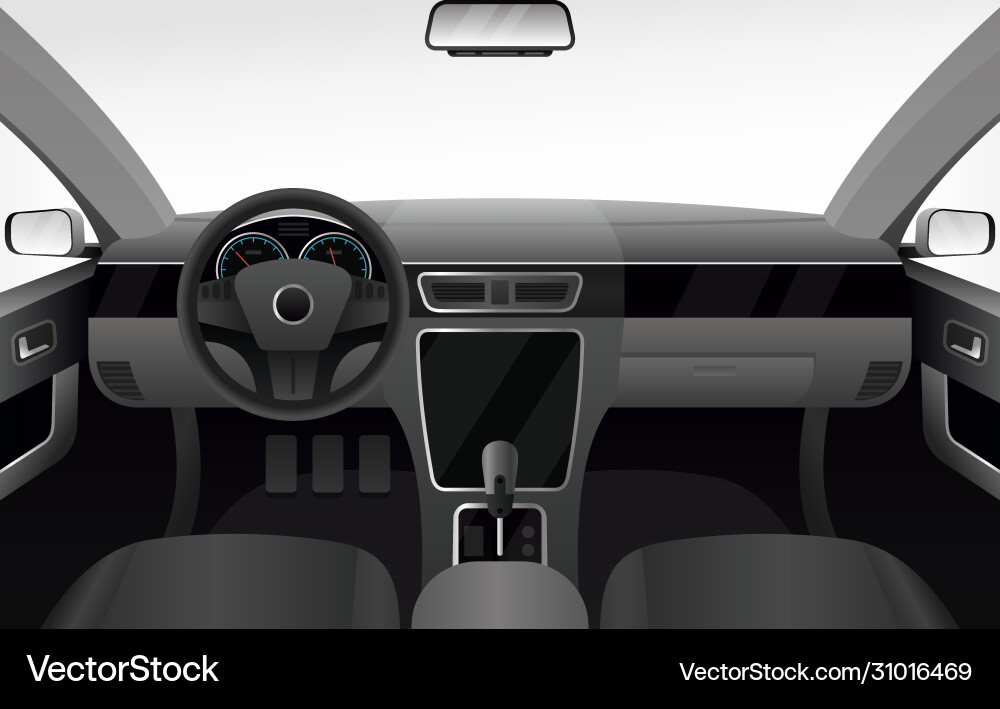 Car Dashboard Interior Royalty Free Vector Image