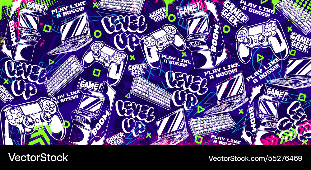 Gaming background 1 Royalty Free Vector Image - VectorStock