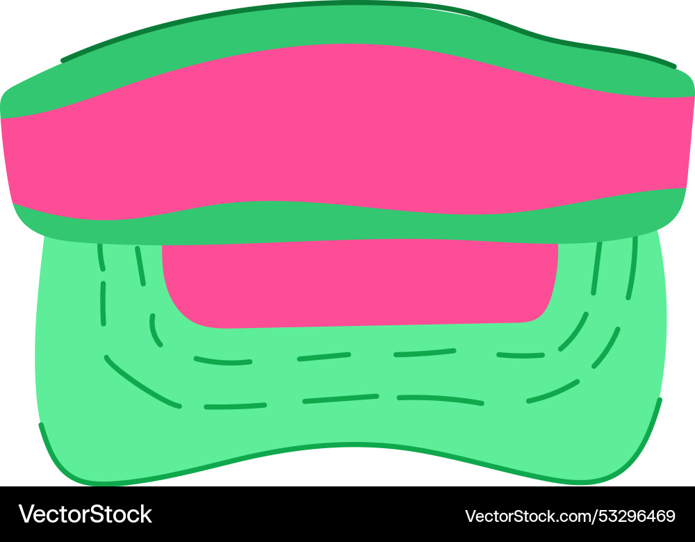 Headwear visor cap cartoon Royalty Free Vector Image