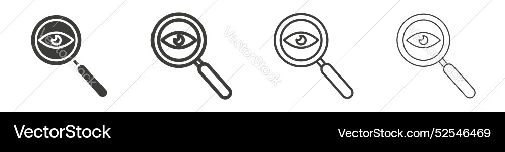 Investigation icon set on white background Vector Image