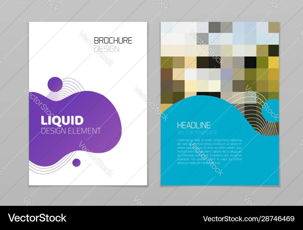 Liquid layout brochure template modern design Vector Image