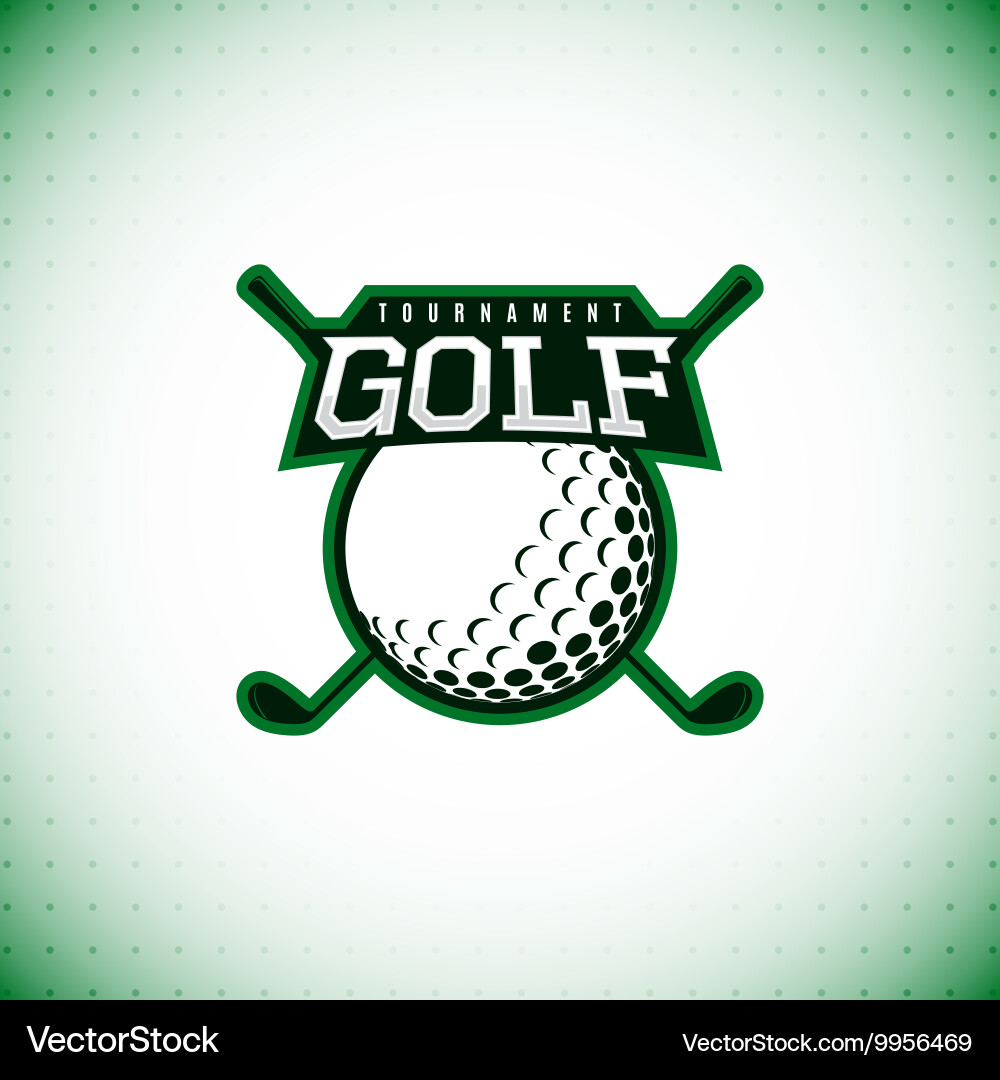 Logo of golf tournament Royalty Free Vector Image