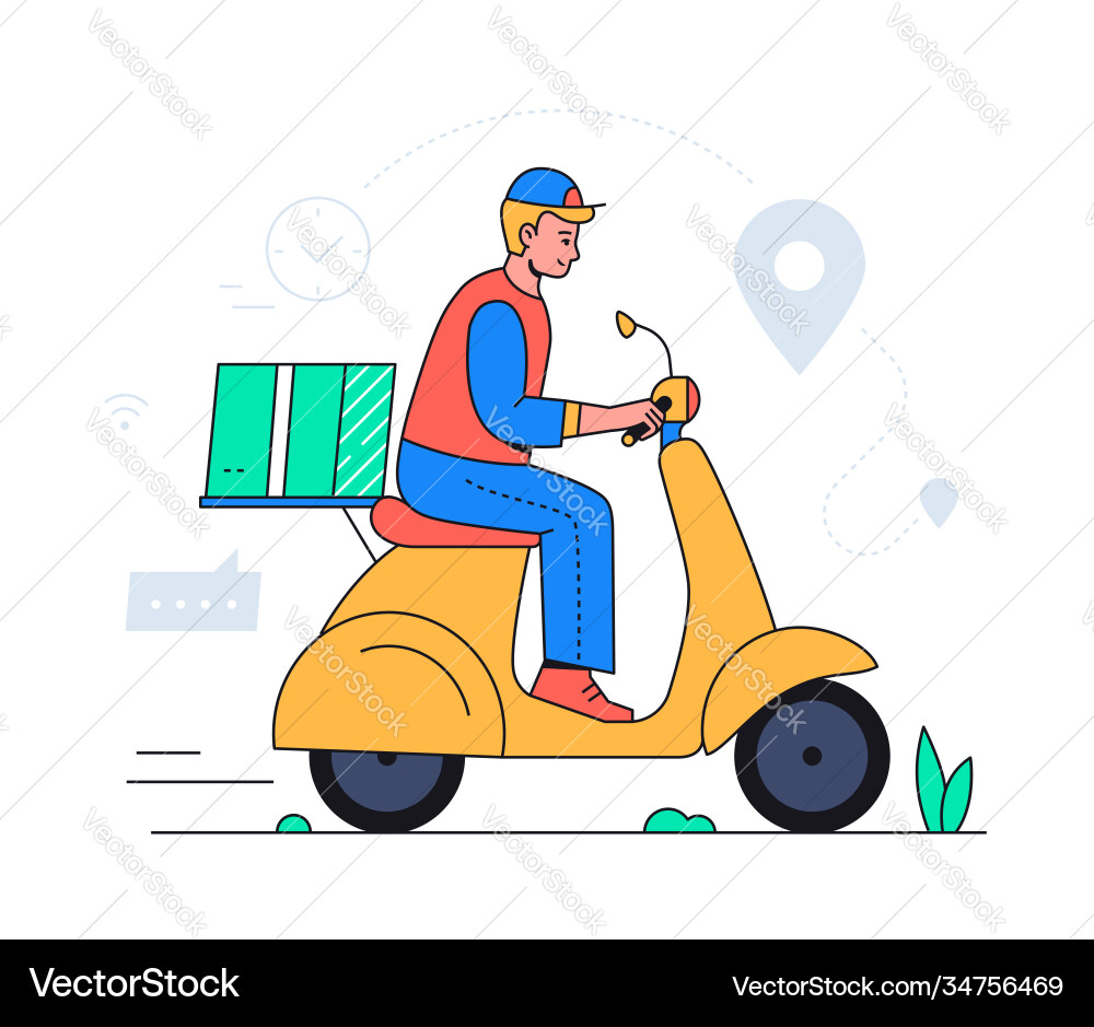 Parcel delivery service - modern flat design style