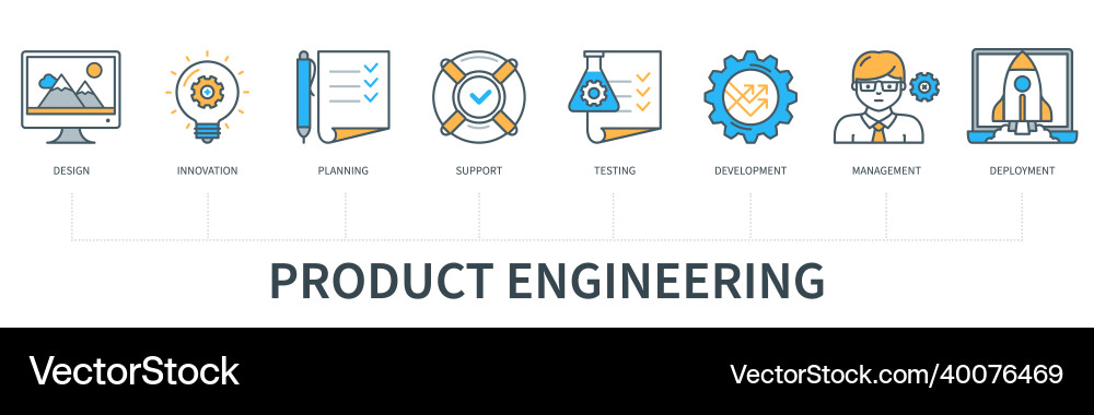 Product engineering concept with icons design Vector Image