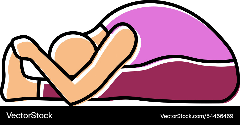 Seated forward Biege paschimottana Yoga Farbe Vektorbild