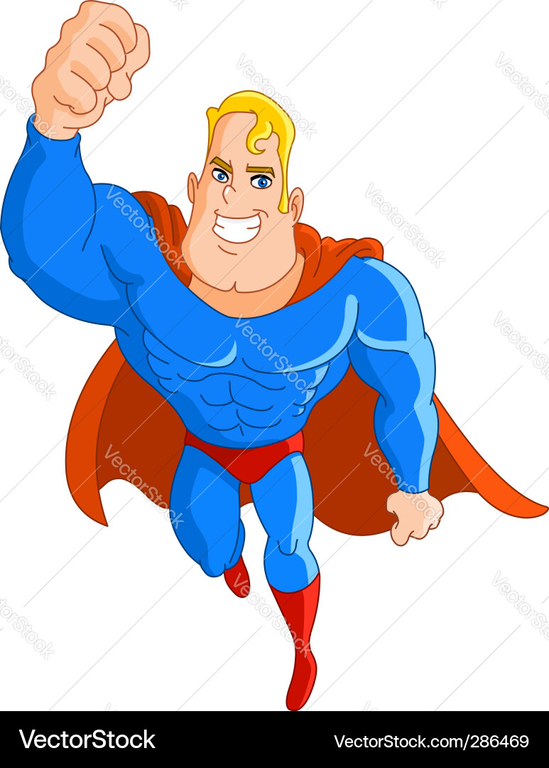 Superhero Flying Drawing