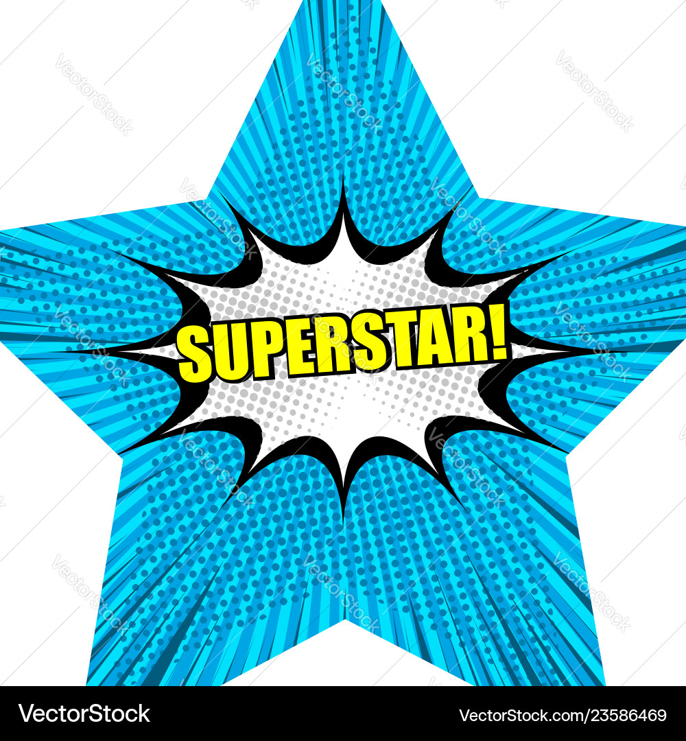 Superstar comic background Royalty Free Vector Image