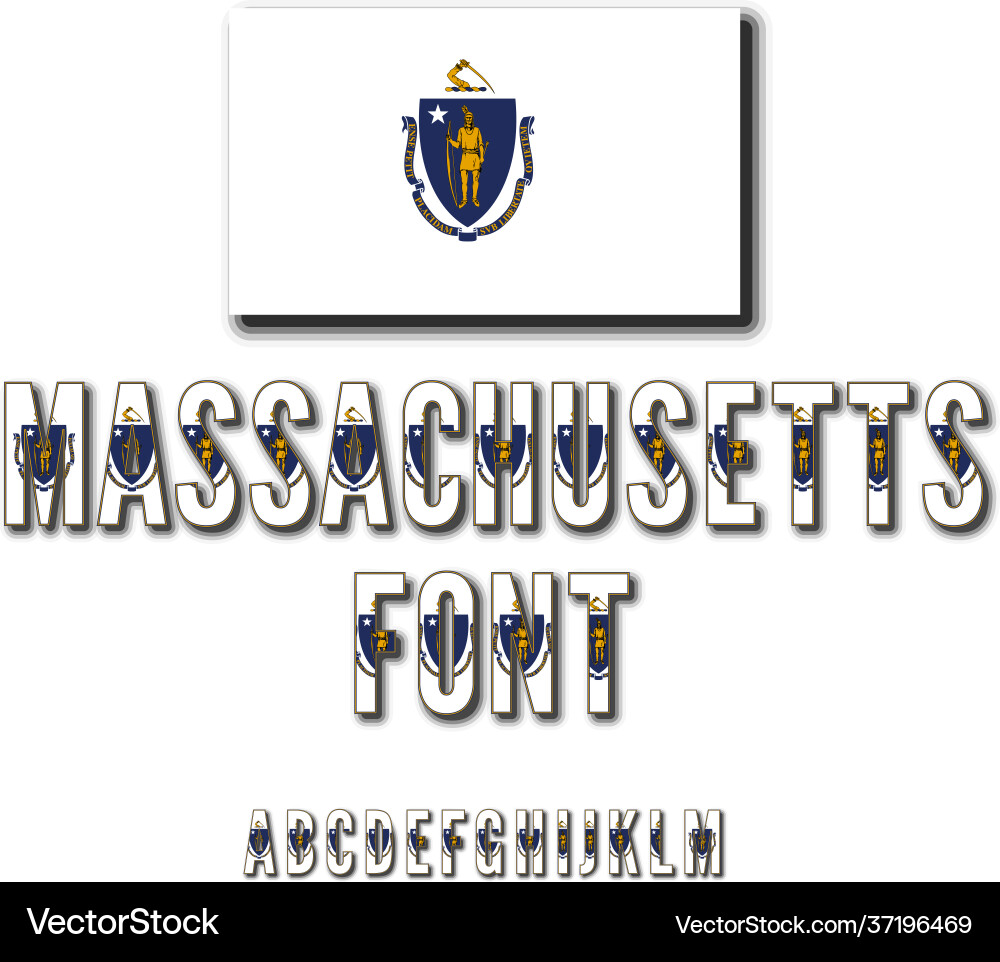 Usa state font Royalty Free Vector Image - VectorStock