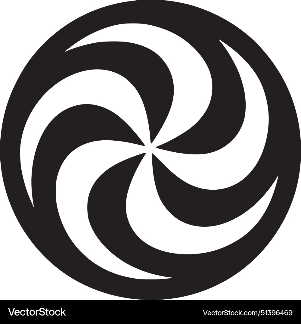 Wind spinner - minimalist and flat logo Royalty Free Vector