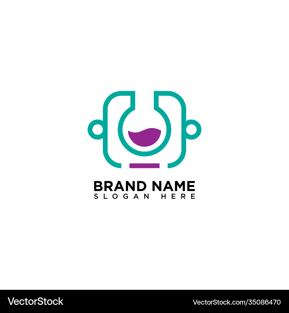 Code lab logo design template Royalty Free Vector Image