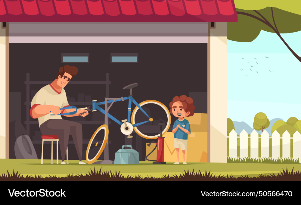 Cycle repair background Royalty Free Vector Image